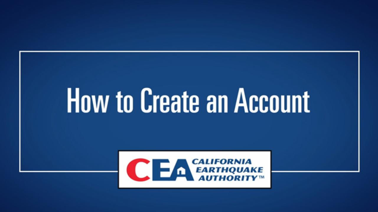 Create An Account | CEA Agent Portal
